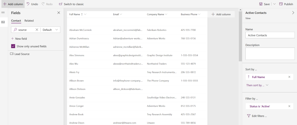 PowerApps Maker, Dynamics 365 Customer Engagement New Solution Designer
